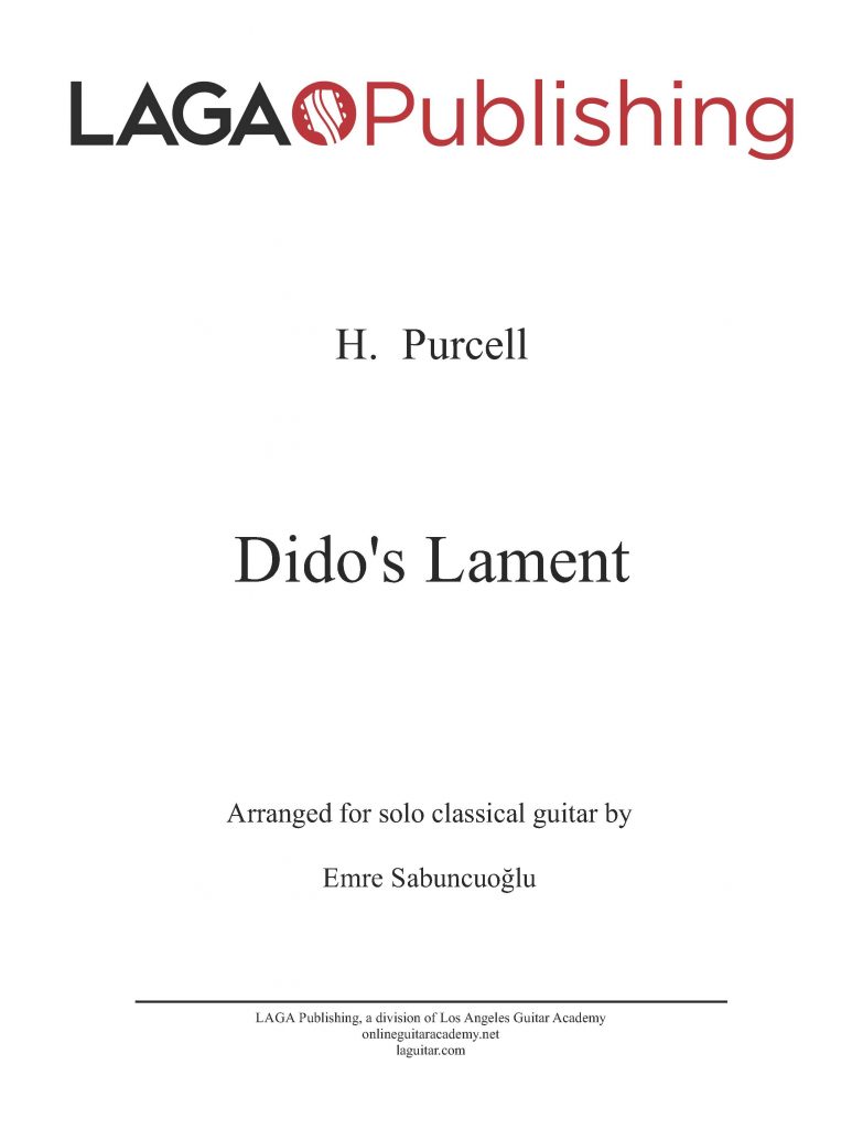 Dido's Lament from the opera Dido and Aeneas by Henry Purcell - Online ...