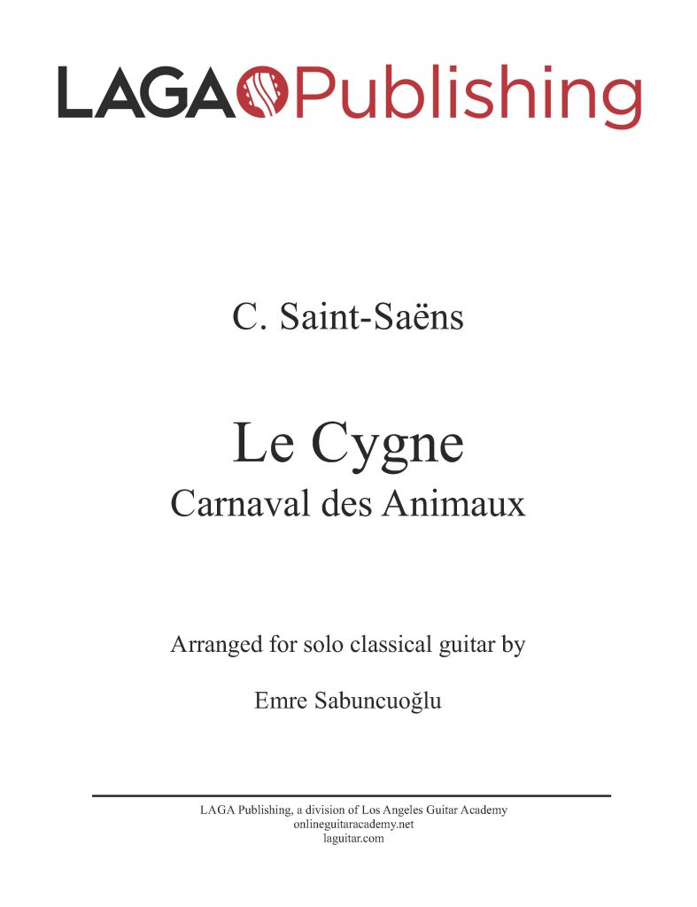The Swan (Le Cygne), Carnival of the Animals by C. Saint-Saëns - Online Guitar Lessons ...