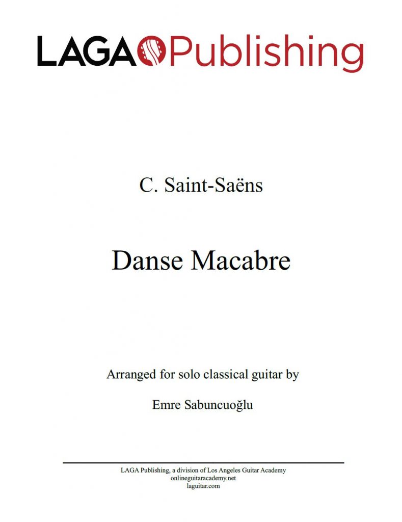 Danse Macabre by C. Saint-Saëns for classical guitar - Online Guitar ...